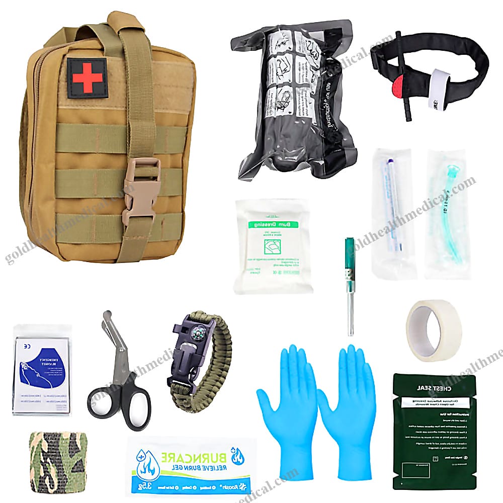 Durable IFAK Tactical Emergency Rescue Kit Sale or Rent Near Me – Gold ...